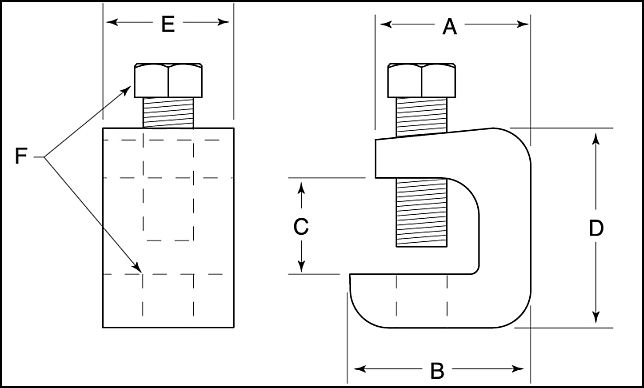 Part Number 2103, 2100 Series Stainless Steel Beam Clamps On Gibson ...