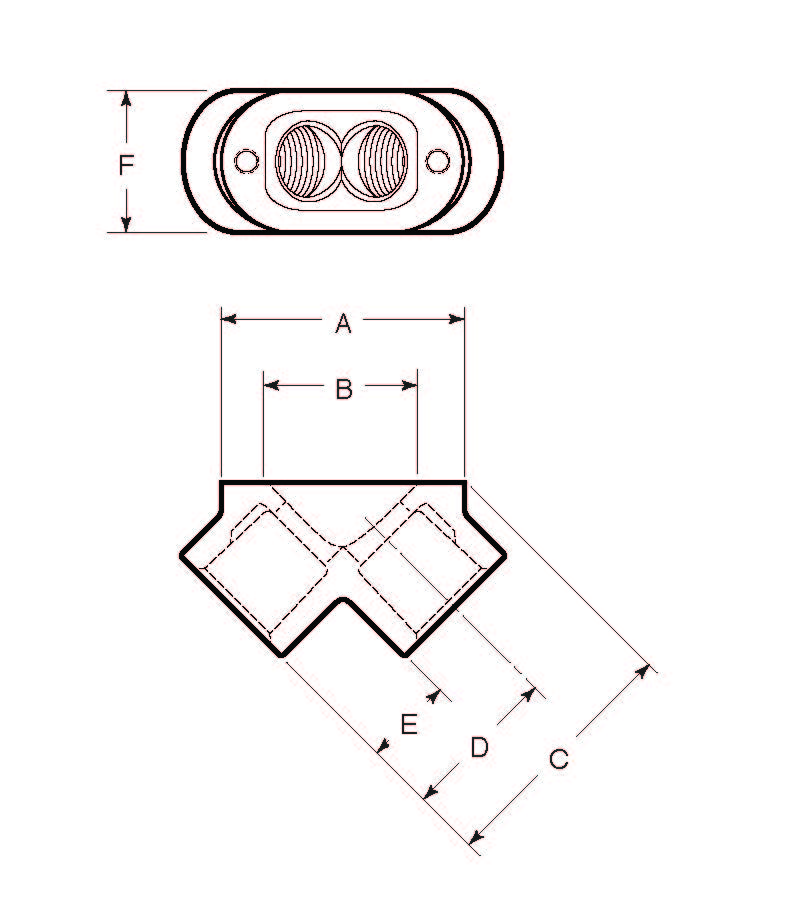 Part Number PE50, 1/2" Pulling Elbow On Gibson Stainless & Specialty, Inc.
