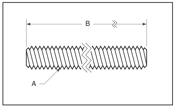 Part Number 9703, Stainless Steel Threaded Rod On Gibson Stainless ...